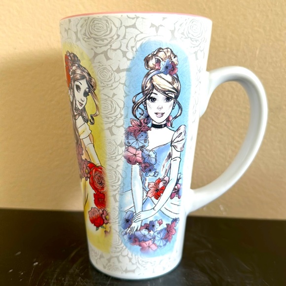 Disney | Dining | 6 Oz Disney Princesses Tall White Ceramic Mug | Poshmark